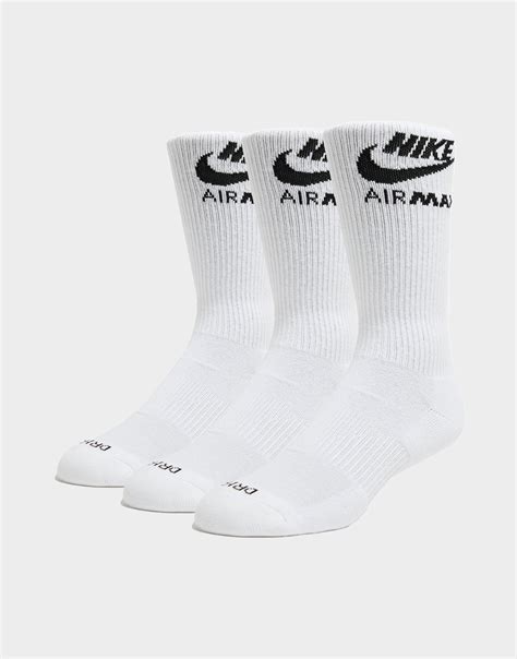 White Nike 3 Pack Air Max Crew Socks Jd Sports