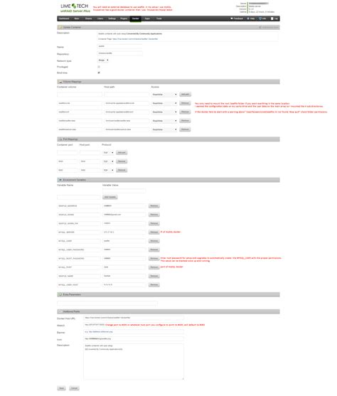 Request Seafile Docker Engine Unraid