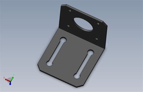 20 42步进电机支架solidworks 2014模型图纸下载 懒石网