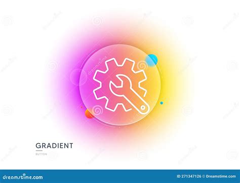 Customisation Line Icon Settings Or Editing Sign Gradient Blur Button