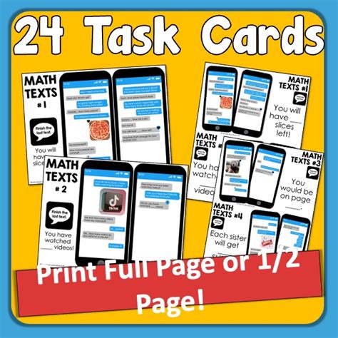 Math Word Problems Engaging Multi Step Task Cards All Operations Print Digital Google