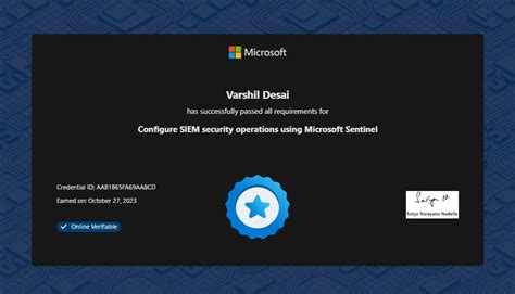 Varshil Desai On Linkedin Microsoftappliedskills Cybersecurity Microsoftsentinel Microsoft…