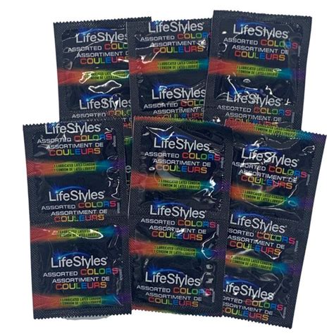 Lifestyles Assorted Colors Lubricated Condoms