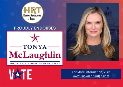 Thank You Hrt I Am Honored By Your Tonya Mclaughlin For Justice 14th Court Of Appeals