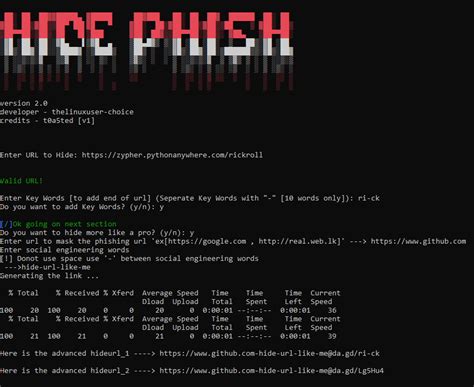 GitHub Thelinuxuser Choice Hidephish Python Script That Hide Phishing Like A Pro Masking