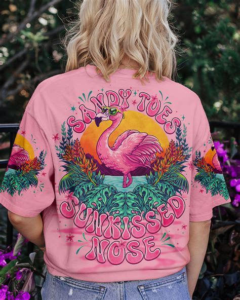 Sandy Toes Sunkissed Nose Flamingo Tropical All Over Print Tlno29062