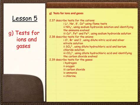 Igcse Chemistry Section 2 Lesson 5ppt