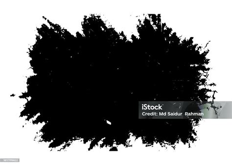 흰색 배경에 흑백 브러시 스트로크 프레임입니다 벡터 일러스트 레이 션입니다 벡터 그런 지 원입니다 흰색 배경에 잉크 사각형