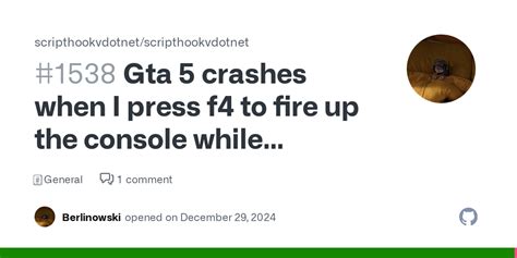 Gta 5 Crashes When I Press F4 To Fire Up The Console While Playing The