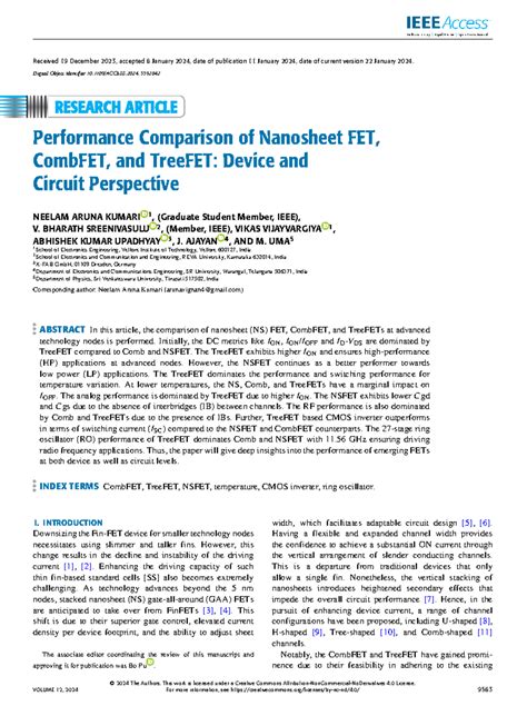 Performance Comparison Of Nanosheet Fet Comb Fet And Tree Fet Device