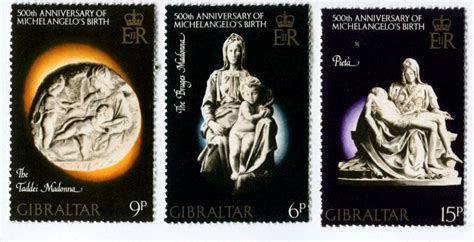 Briefmarken Bildhauerei Michelangelo Buonarroti Gibraltar Kaufen