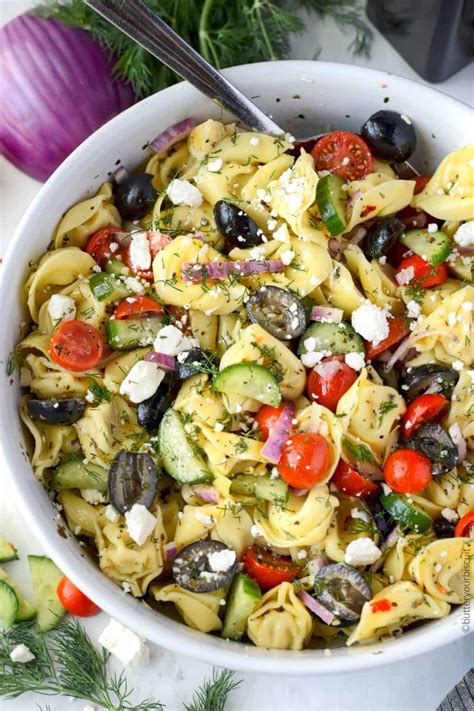 Greek Tortellini Pasta Salad Recipe Butter Your Biscuit