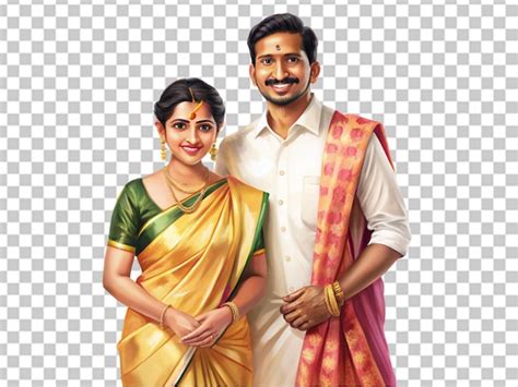 India Wadding Couple Premium Ai Generated Psd