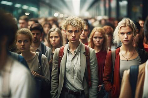 Premium AI Image AI Generated Image Of Crowd People Challenge High