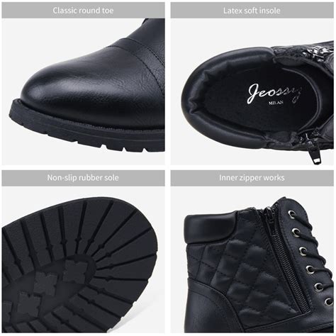 Womens Combat Ankle Booties Comfortable Anke Boots With Strap Eight