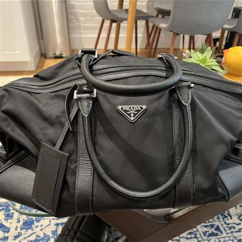 Sacca Da Viaggio In Re Nylon E Saffiano With Depop