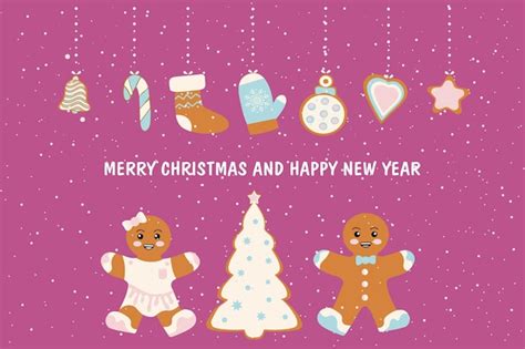 Premium Vector Merry Christmas And New Year 2024 Greeting Card