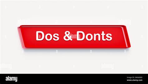 Dos And Donts Dos And Donts Red Colored Banner Right Or Wrong Rules