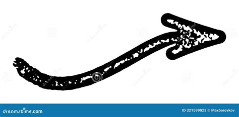 Curved Black Arrow With Texture Cartoon Vector Curved Black Arrow With Texture Cartoon Vector