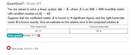Solved You Are Asked To Solve A Linear System Ax B Where A Chegg