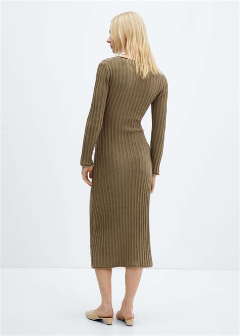 Ribbed Knit Dress Women Mango United Kingdom
