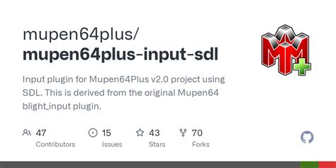 GitHub Mupen64plus Mupen64plus Input Sdl Input Plugin For