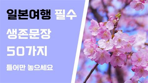 도쿄발음 일본어 일본여행 필수│생존문장 50가지 반복│듣기만하세요 Youtube