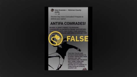 Did A Flyer Tell Antifa To Pose As Trump Supporters And Riot After Election
