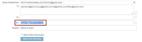 Email Drop Box Feature Soffront Enterprise Help