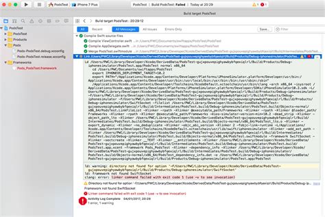 Ios Xcode Is Not Recognising My Pods Framework Stack Overflow