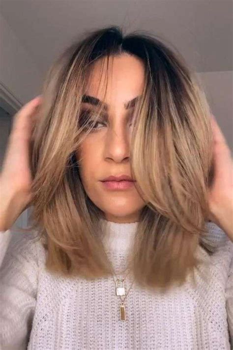 Unlock Your Style Embrace Elegance With The 45 Lob And Curtain Bangs
