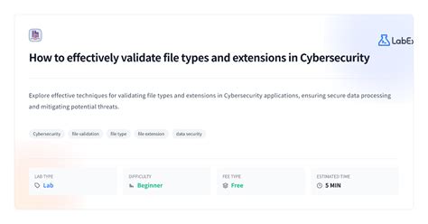 How To Effectively Validate File Types And Extensions In Cybersecurity Labex