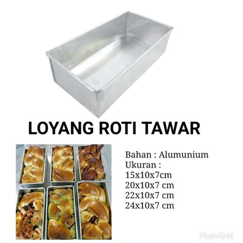 Jual LOYANG ROTI TAWAR Ukuran X X Bahan Alumunium Shopee Indonesia