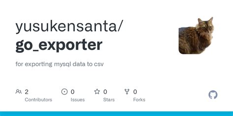 Github Yusukensantagoexporter For Exporting Mysql Data To Csv