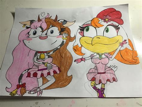 Sonic Cow And Chicken Ballet Art Request By Cathymagicartpenguin On Deviantart