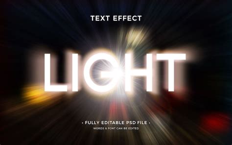 Premium Psd Light In The Background Text Effect