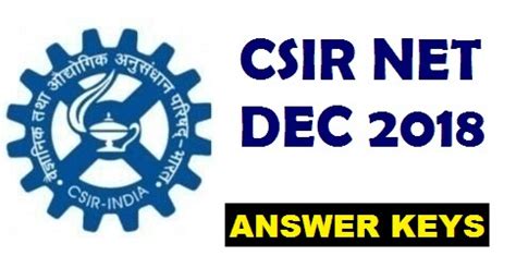 CSIR NET Answer Key Dec