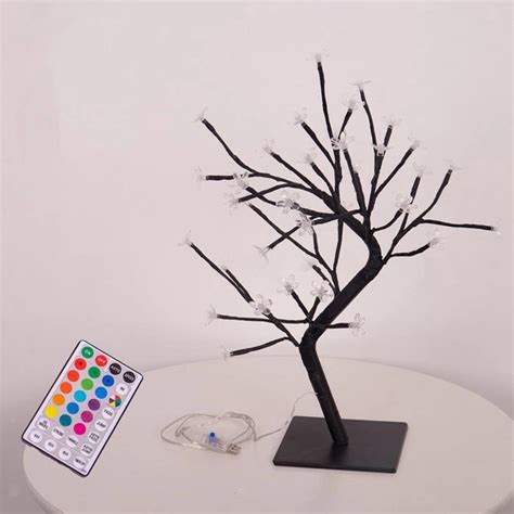 Led Tree Table Lamp Cherry Blossom Tree Light Bedside Light £1960 Picclick Uk