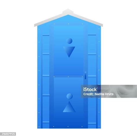 블루 스트리트 바이오 화장실 벡터 일러스트 레이 션입니다 3차원 형태에 대한 스톡 벡터 아트 및 기타 이미지 3차원 형태 거리 건설 산업 Istock