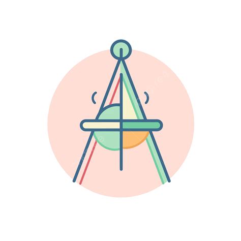 Trigonometric Protractor Icon Illustration Vector Maypole Lineal Icon