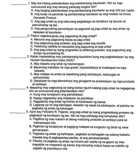 1 May Ibat Ibang Palantandaan Ang Pambansang StudyX