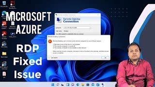 Rdp Fixed Issue Azure How To Fix Issue Remote Desktop Connection To
