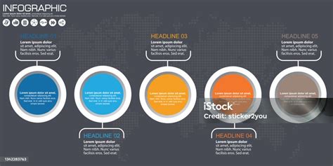 벡터 서클 인포그래픽입니다 다이어그램 그래프 프레젠테이션 및 차트용 템플릿입니다 비즈니스 개념 부품 단계 또는 프로세스 추상적 배경입니다 0명에 대한 스톡 벡터 아트 및