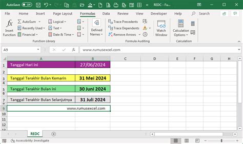 Fungsi Eomonth Rumus Excel Mencari Tanggal Terakhir Di Setiap Bulan