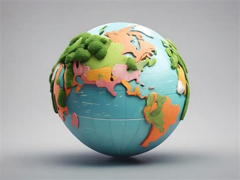 Premium Ai Image Flat Globe Illustration