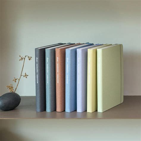 Small Wide Plain Notebook Durable Hardcover Journal