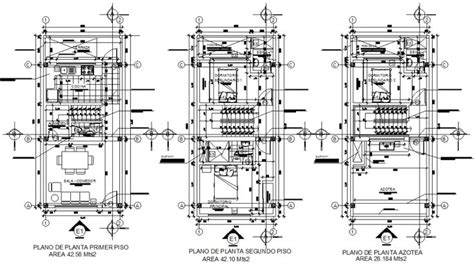 Three Floor Plan Of House In Dwg File Floor Plans House Floor Plans