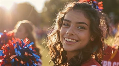 Free Joyful Cheerleader Smiling Image Download At Stockcake