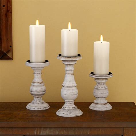 Laurel Foundry Modern Farmhouse Solid Wood Tabletop Candlestick