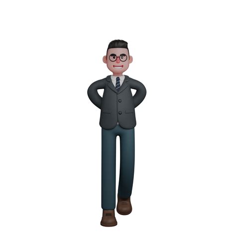 Masculino Profesor 3d Profesional Un Hombre En Formal Atuendo Es